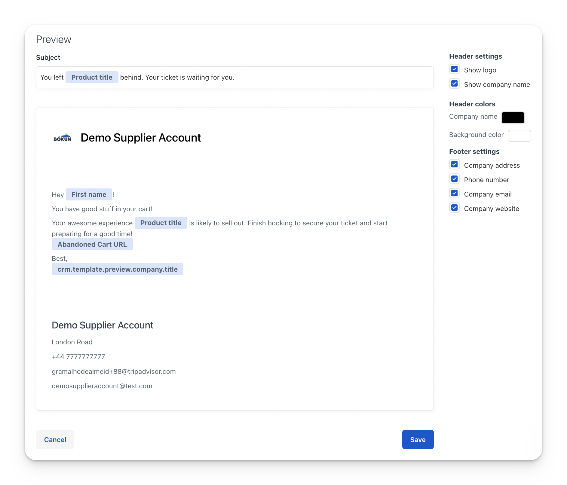 Customer Communications - Bókun